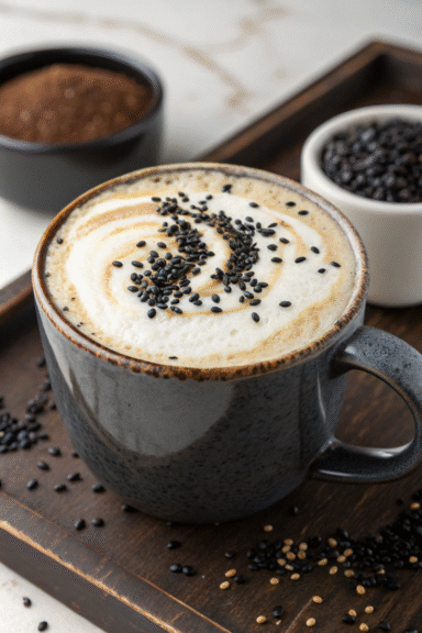 Black Sesame Latte: Nutty, Cozy & Caffeine-Free