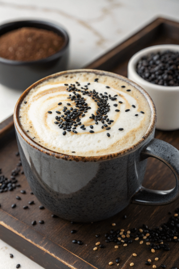 Black Sesame Latte: Nutty, Cozy & Caffeine-Free