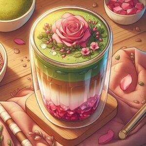 Pink Perfection: Easy Iced Matcha Rose Latte Recipe