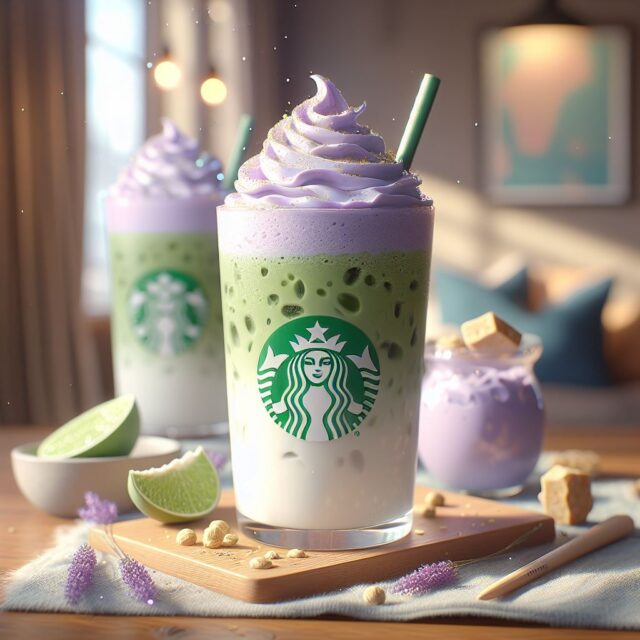 Starbucks Copycat Iced Lavender Cream Oat Milk Matcha