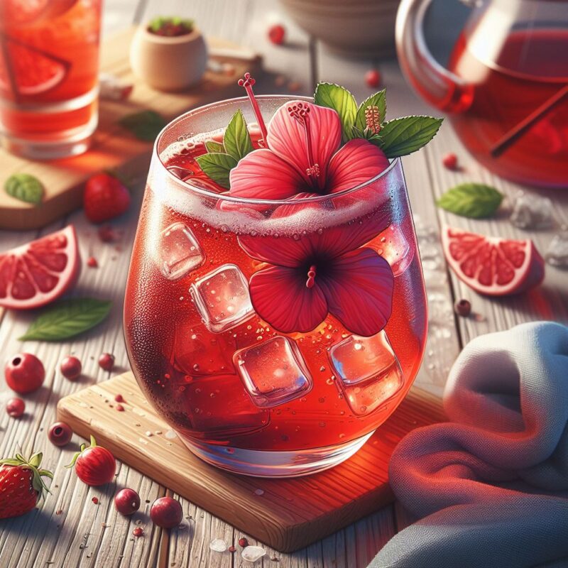 Hibiscus Tea Spritzer: Your Beachside Sip Without the Buzz